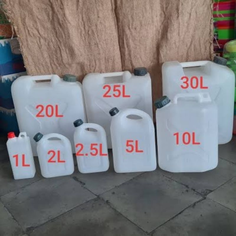 Jual (BARU/BUKAN BEKAS) JERIGEN 10 LITER Wadah Air Minuman Sabun Deterjen Minyak Goreng Bensin ...