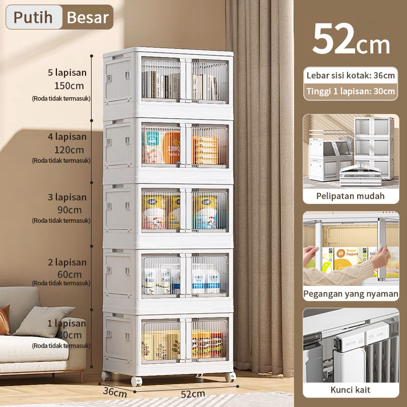 Jual Lemari Penyimpanan Bukaan Dua Sisi Serbaguna Kotak Penyimpanan ...