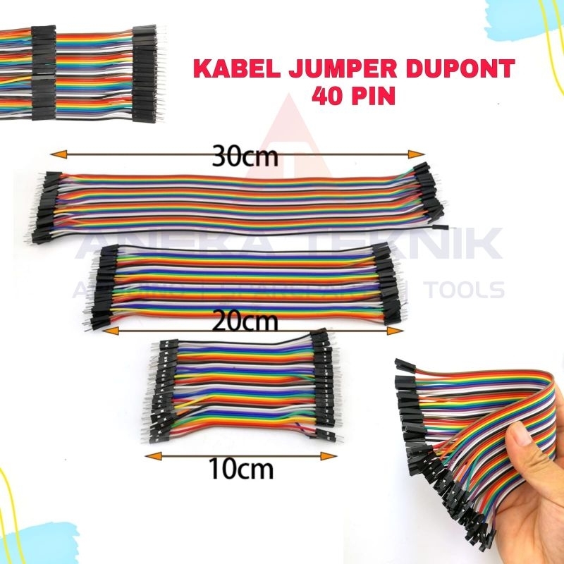 Jual Kabel Jumper Dupont 40 Pin / Jumper Wire Cable 40pcs | Shopee ...