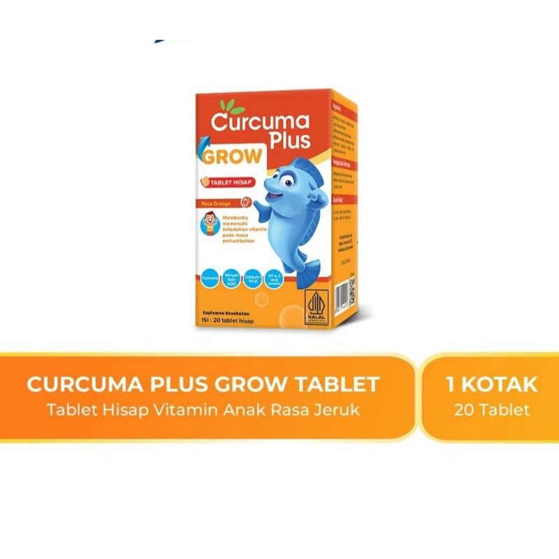 Jual Curcuma Grow Tablet Hisap 20s / Vitamin / Daya Tahan Tubuh ...