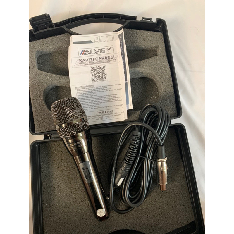 Jual Mikropon Kabel ALVEY LV-99 Mic Vokal Mic Kabel Mic Karaoke Bahan Body Besi HF_Electronic ...