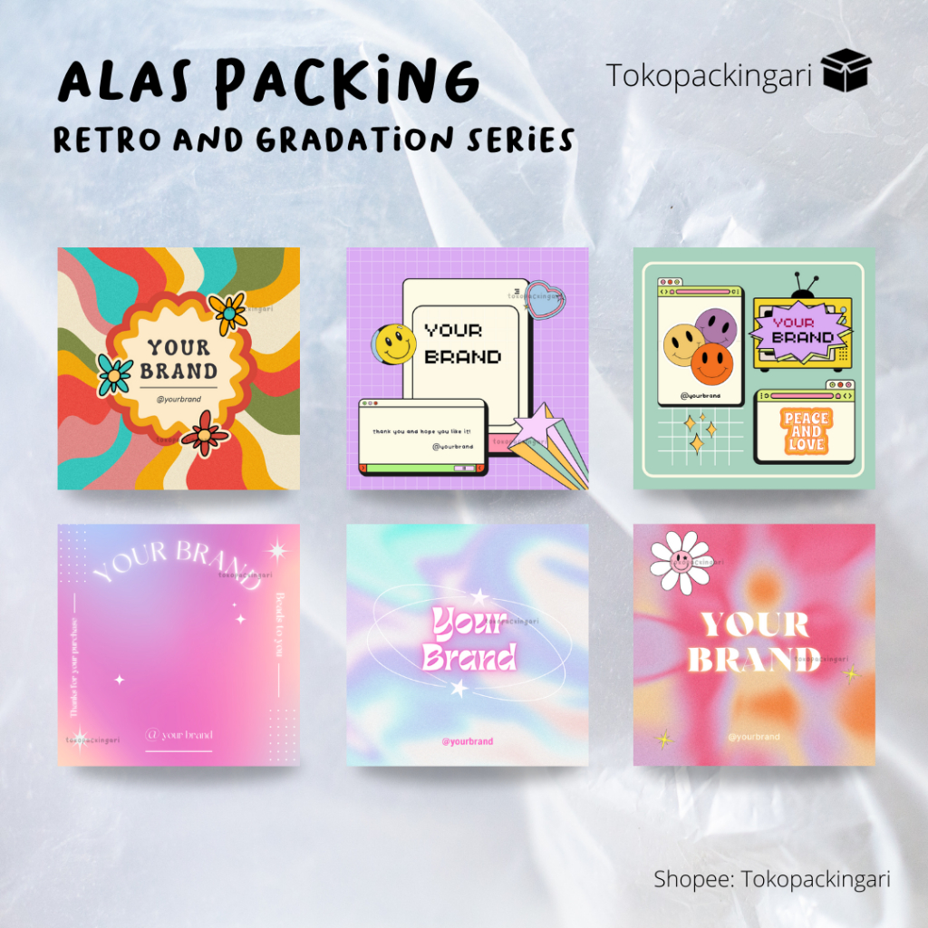 Jual Alas Packing | Retro and Gradation Series | FREE PLASTIK | Paper ...