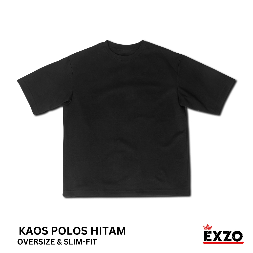 Jual EXZO Kaos Oversize Polos Washed Oversize Tshirt kaos polos hitam ...