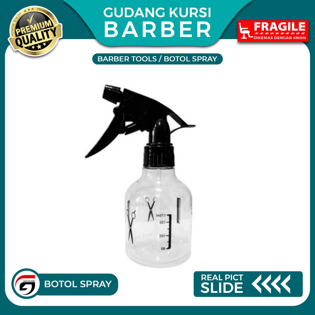 Jual Botol Spray Motif Gunting Ukuran 175ml Sprai Air Barber dan Salon ...