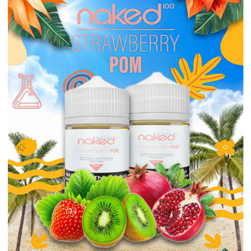 Jual NAKED 100 ~ STRAWBERRY POM ~ 3MG / 6MG ~ 60ML | Shopee Indonesia