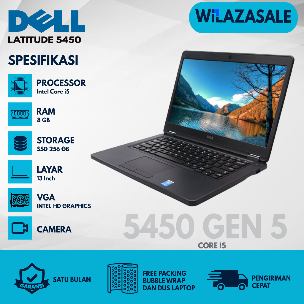 Jual LAPTOP BEKAS BERKUALITAS MERK DELL 5450 5470 5480 CORE I5 | Shopee Indonesia