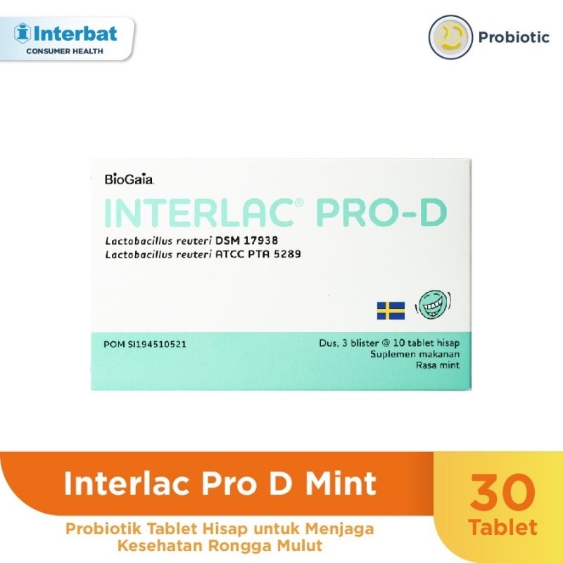 Jual Interlac Pro-D Lozenges Mint Probiotik | Shopee Indonesia