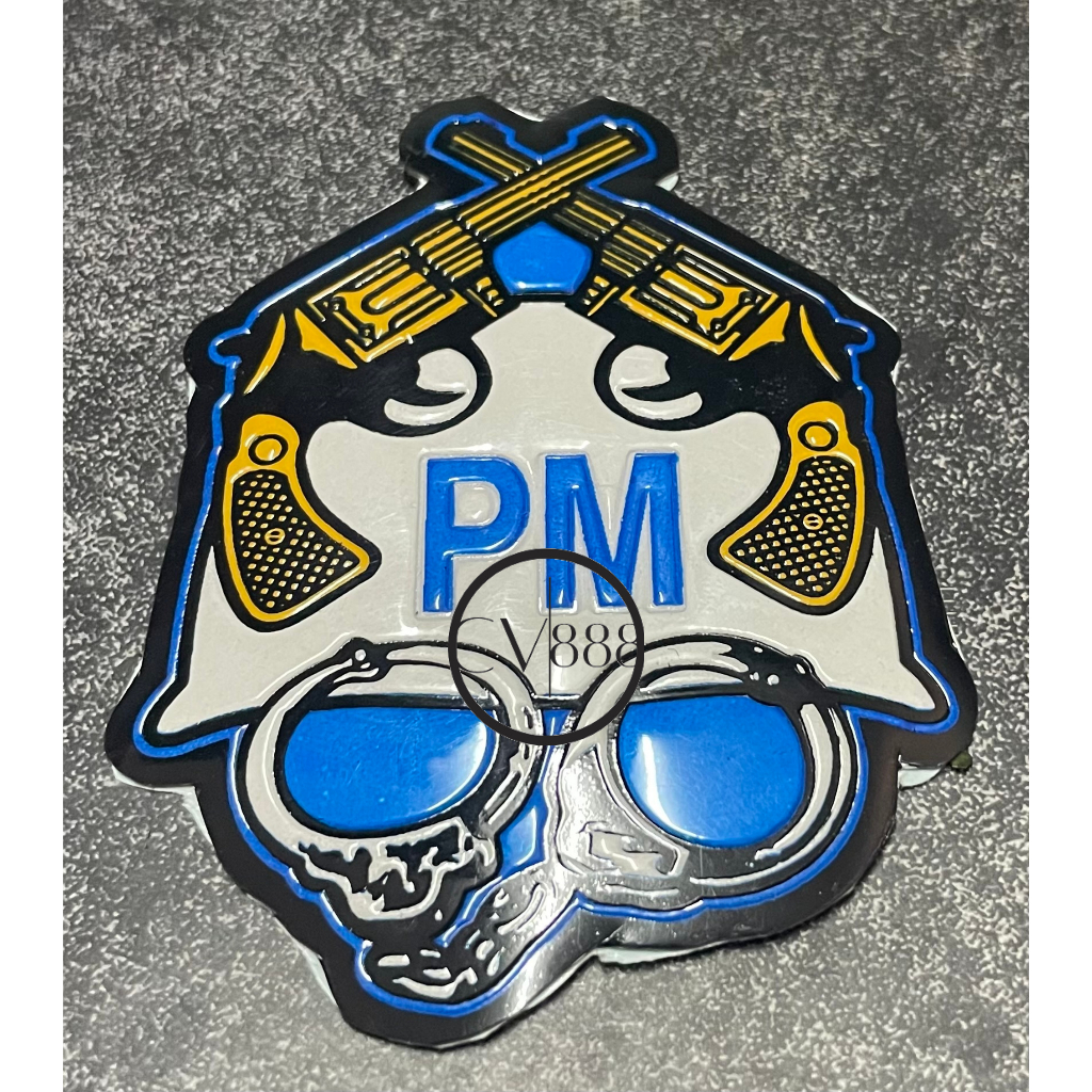 Jual Stiker PM (Pstl) - Sticker Police Militer - Stiker Polis* Militer ...