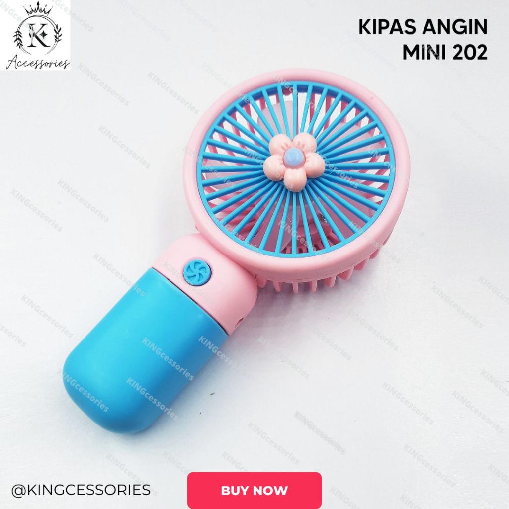 Jual KIPAS ANGIN MINI PORTABLE RECHAREABLE KIPAS FAN MINI BUNGA 202 ...