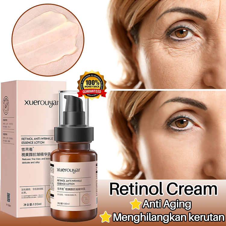 Jual Retinol Cream Anti Aging Penghilang Kerutan Wajah 120ML Memudarkan Keriput Muka dan Garis ...