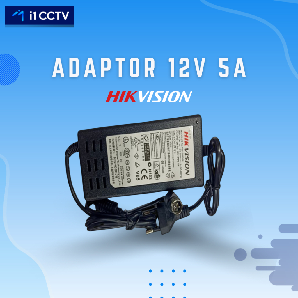 Jual ADAPTOR DVR HIKVISION 12V 5A 4 PIN | Shopee Indonesia
