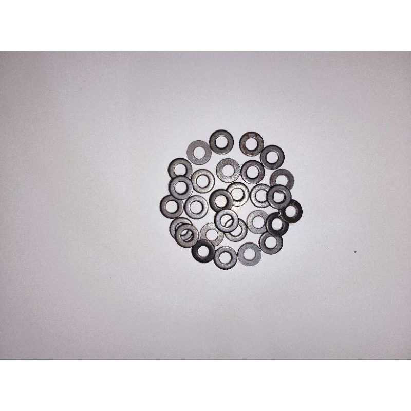 Jual FLJ Ring Plat Flat Washer Besi Baja Hitam M6 x D13 x T1.5 mm ...
