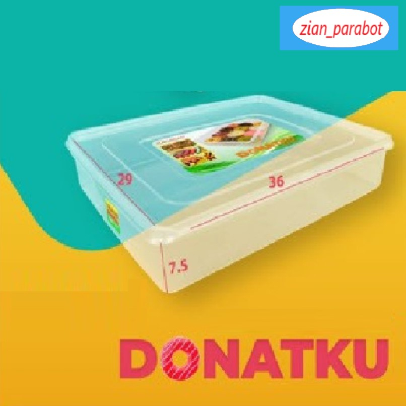 Jual Donatsu Kotak Donat Tempat Roti Wadah Kue Sealware Segi | Shopee ...
