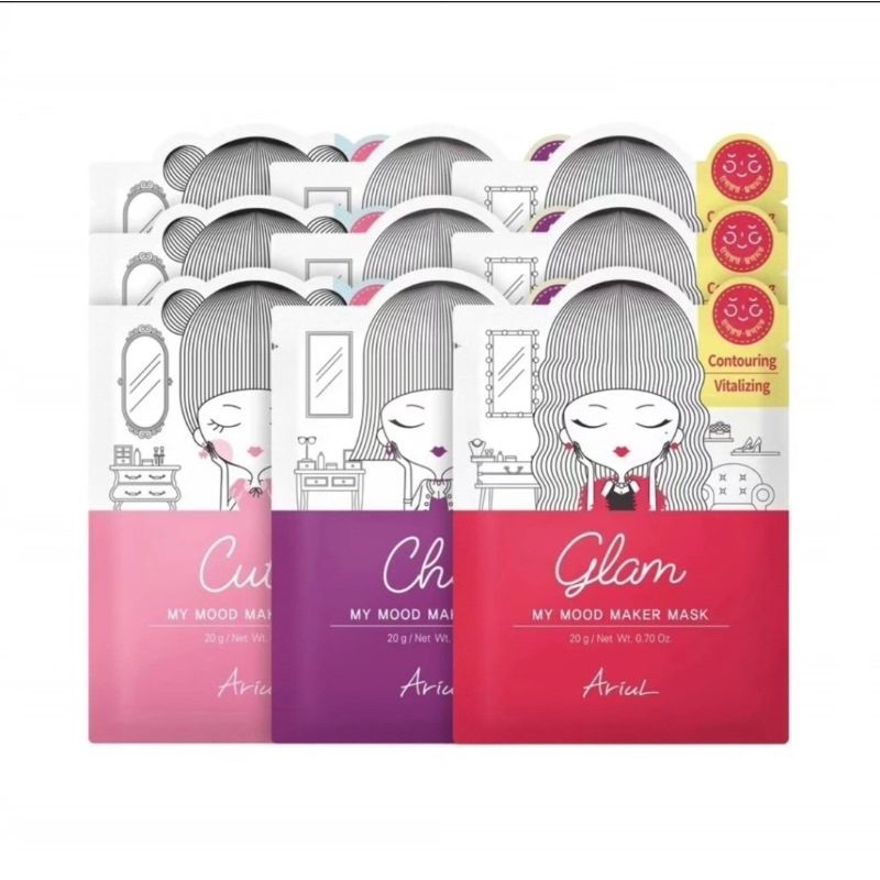 Jual Ariul My Mood Maker Sheet Mask Glam Chic Cute | Masker Ariul ...