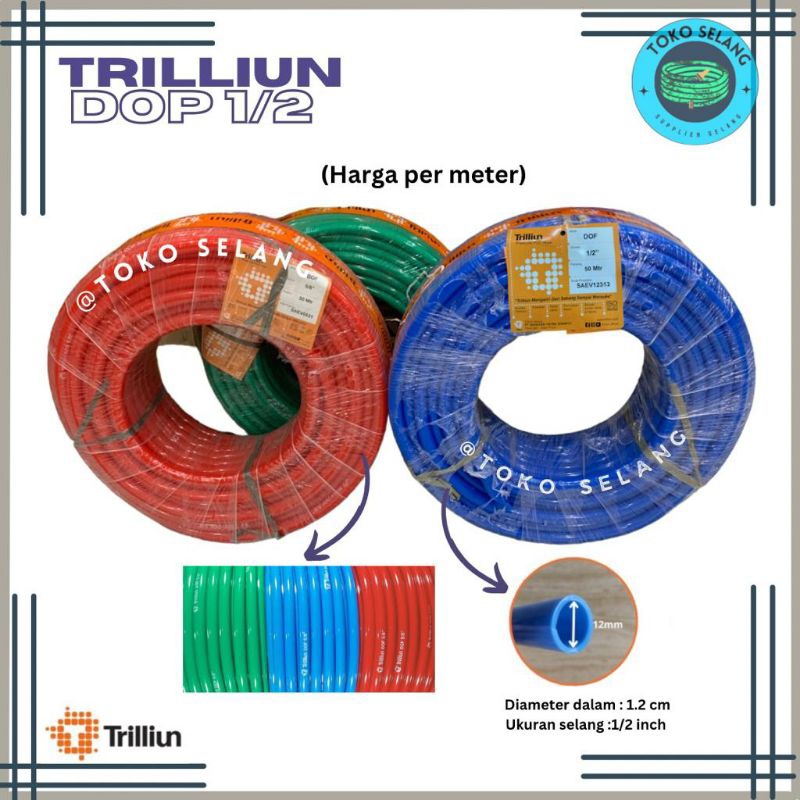 Jual Selang Air Trilliun Dop 1/2 inch / Selang Air Trilliun Doff (harga per meter) | Shopee ...