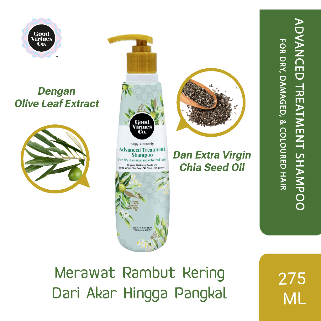 Jual Good Virtues Co. Advanced Treatment Shampoo for Dry, Damaged ...