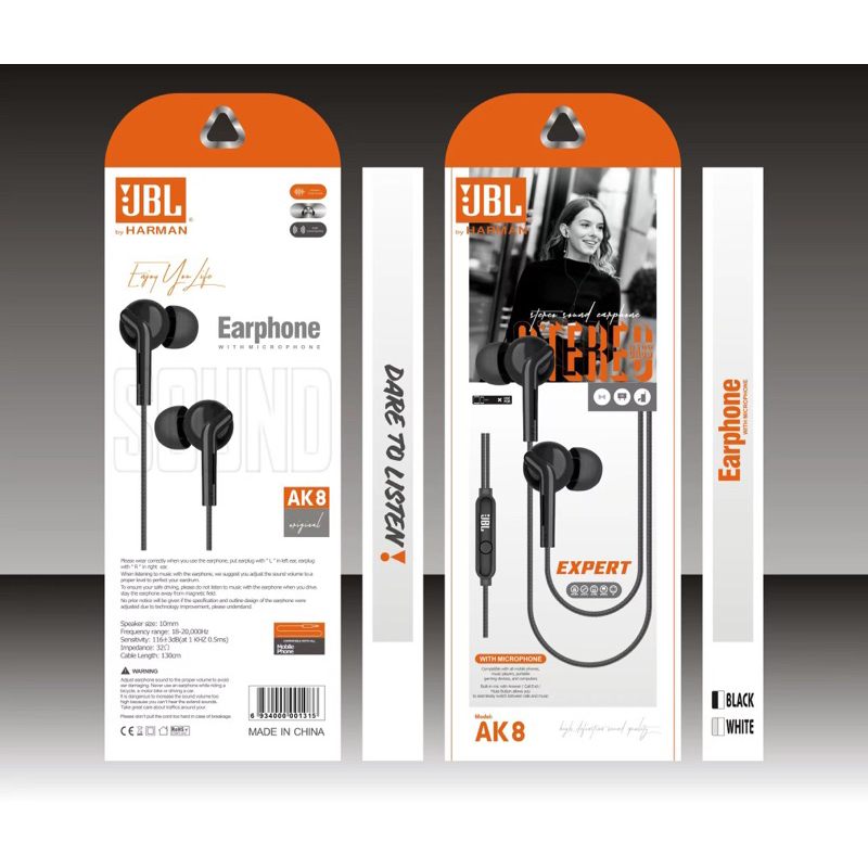 Jual Headset JBL Ak-08 Megabass Hi fi Stereo / Handfree earphone jbl | Shopee Indonesia