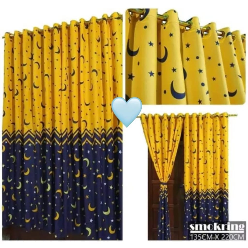 Jual Gorden Smokring 12 Ring 6 gelombang Tirai Pintu Dan Jendela ...