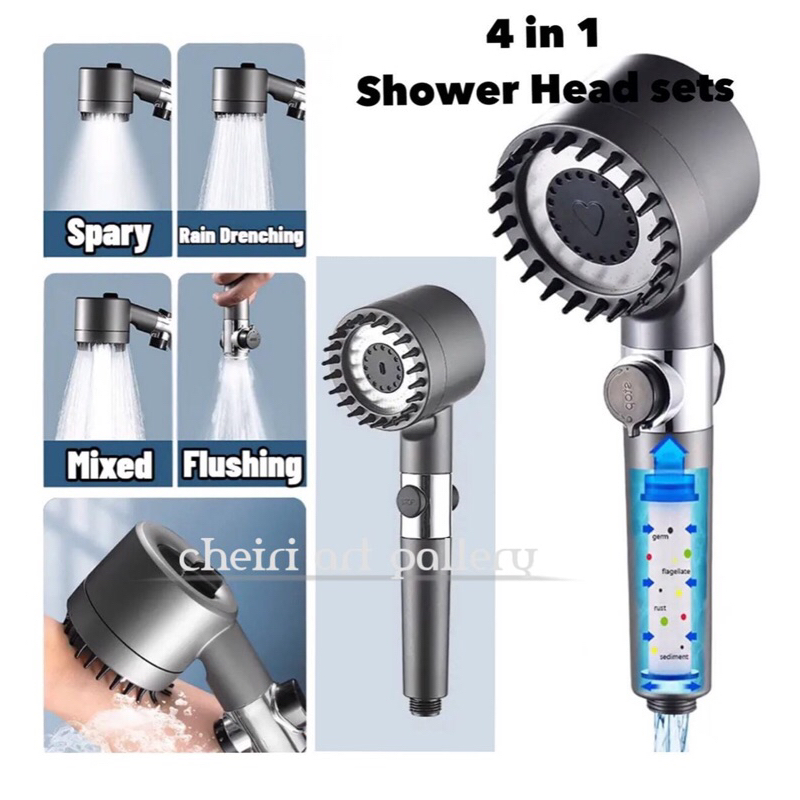 Jual Hand Shower high pressure Multifungsi 4in1 Mode Adjustable Kepala ...