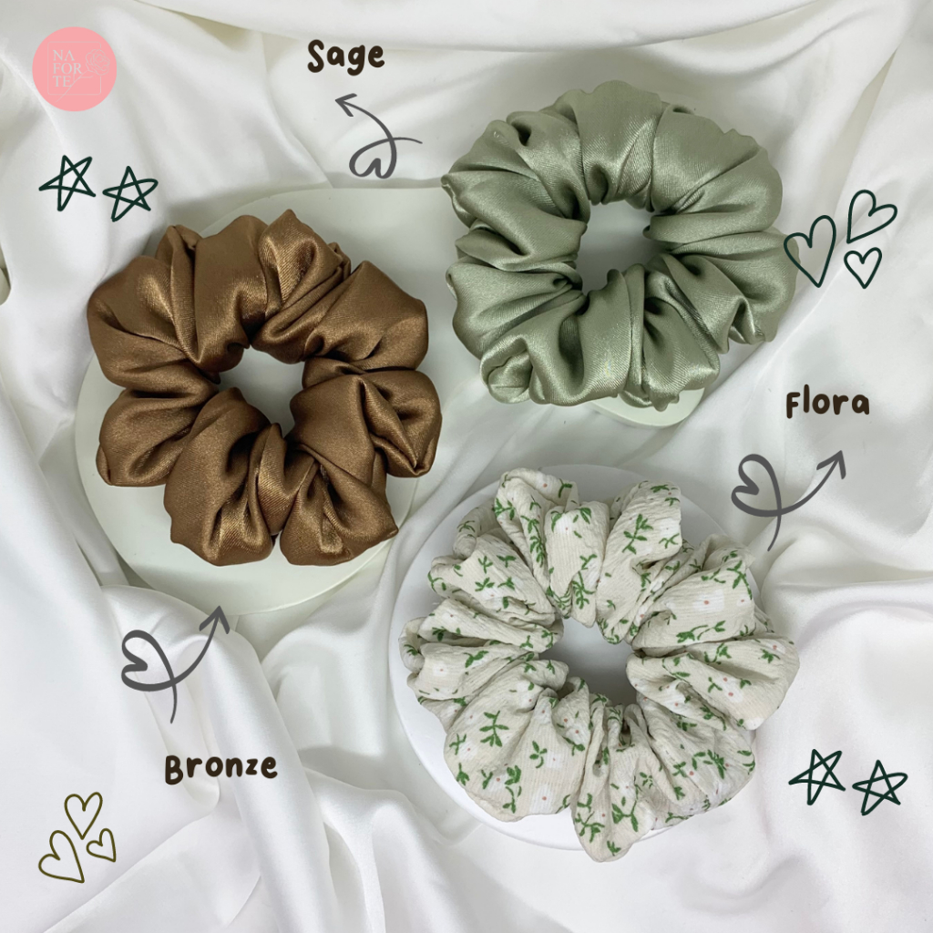 Jual (Isi 3 pcs) Bundle Scrunchies | Set Scrunchies | Ikat Rambut ...