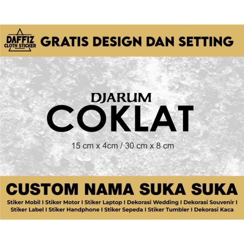 Jual Stiker cutting Djarum Coklat | Shopee Indonesia