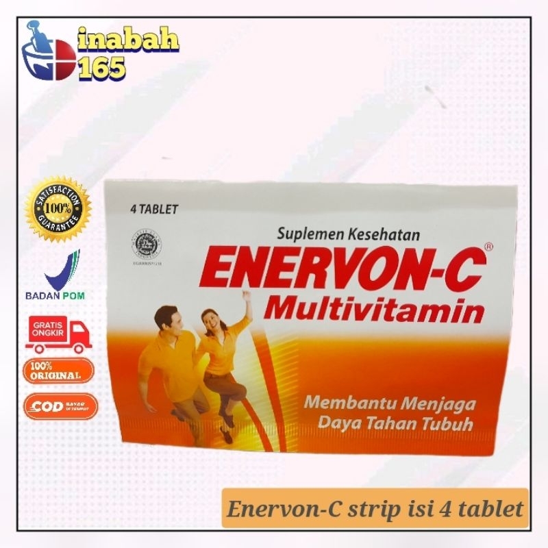 Jual Enervon-C multivitamin strip isi 4 tablet | Shopee Indonesia