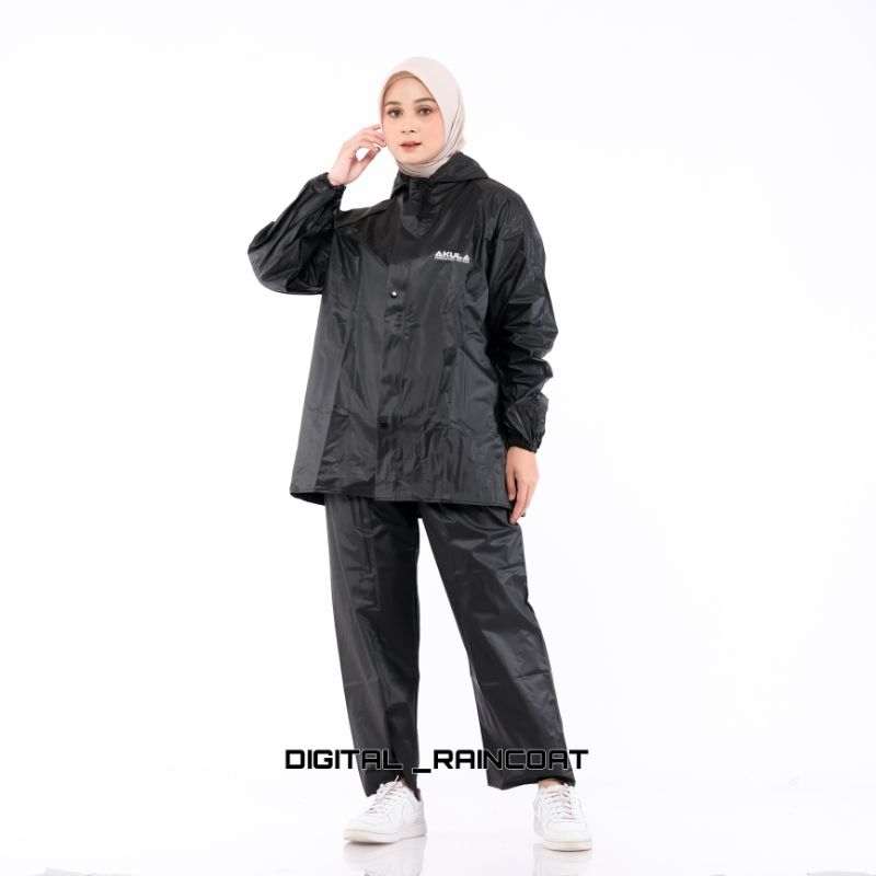 Jual Jas Hujan Raincoat Setelan Celana Bahan PVC Tebal 0,25 AKULA | Shopee Indonesia