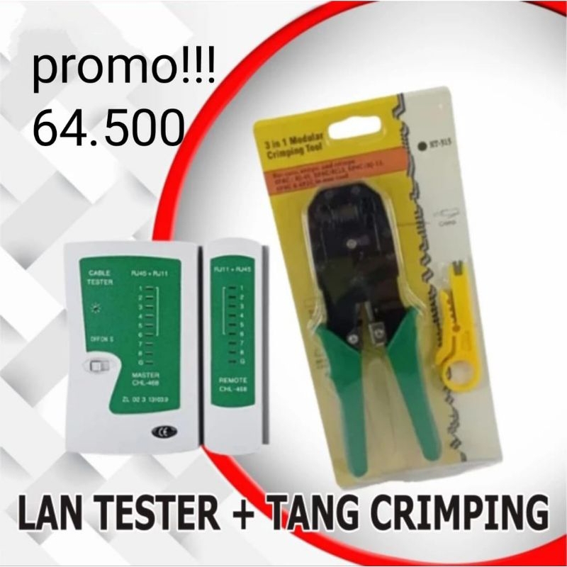 Jual Lan Tester Dan Crimping Tools Rj45 Rj11-1 SET | Shopee Indonesia