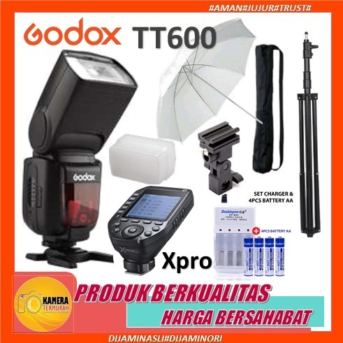Jual Paket Lampu Studio Flash Godox TT600 TT 600 + Godox Xpro + Payung ...