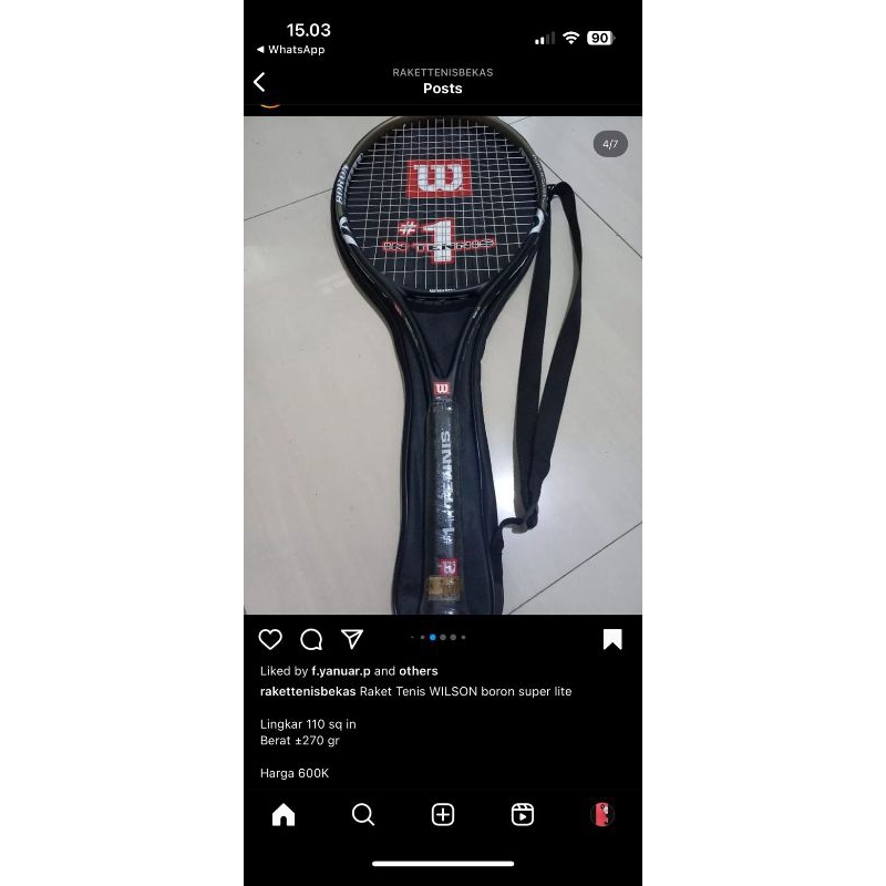 Jual raket tenis wilson boron super lite | Shopee Indonesia