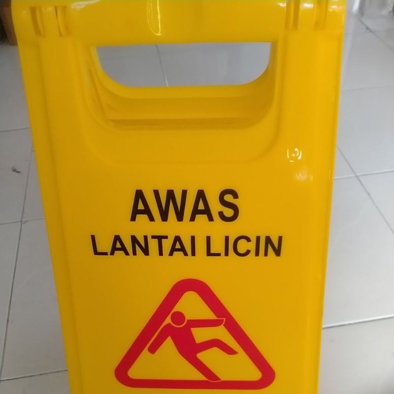 Jual Awas Lantai Licin / Rambu Lantai Basah / Keselamatan | Shopee ...