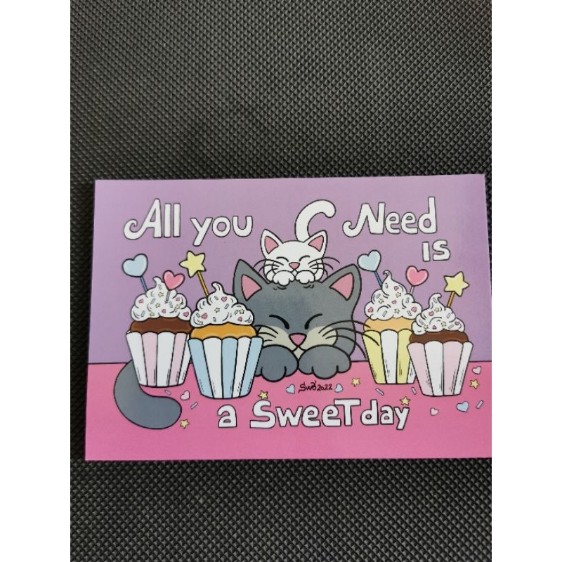 Jual kartu pos kucing titina /titina cat postcard | Shopee Indonesia