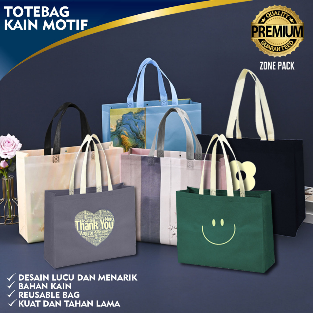 Jual Totebag Kain Motif | Tas Goodibag Belanja Hampers | Paper Bag Kain ...