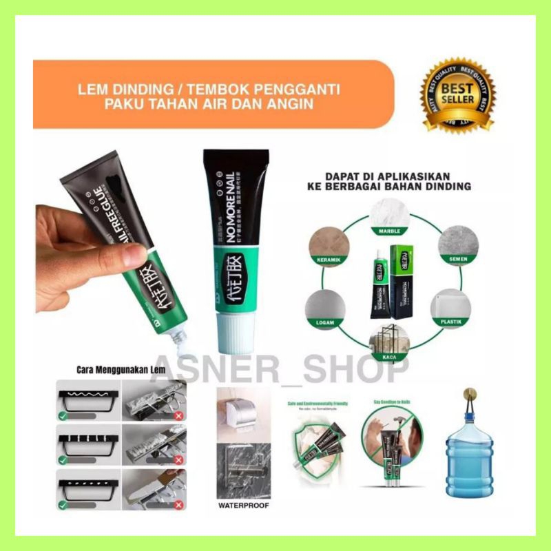Jual LEM PENGGANTI PAKU TEMBOK LEM DINDING SUPERKUAT SERBAGUNA KUAT LEM GLUE LEM TEMBOK DINDING ...