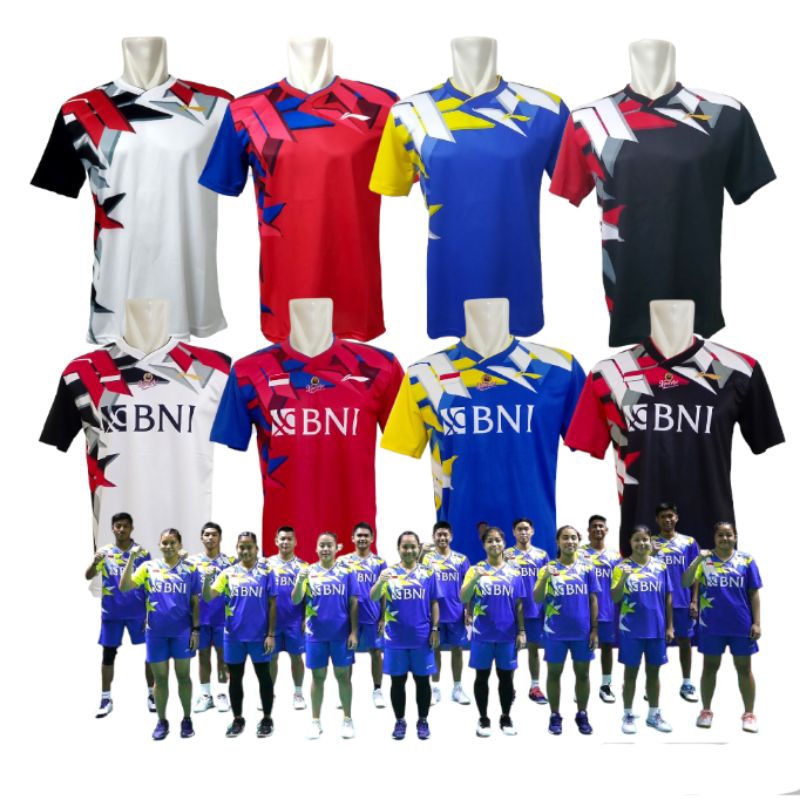 Jual Jersey Badminton L264 / Kaos Bulutangkis Dewasa / Atasan Olahraga ...
