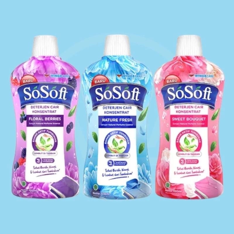 Jual Sosoft detergen cair 700ml | Shopee Indonesia