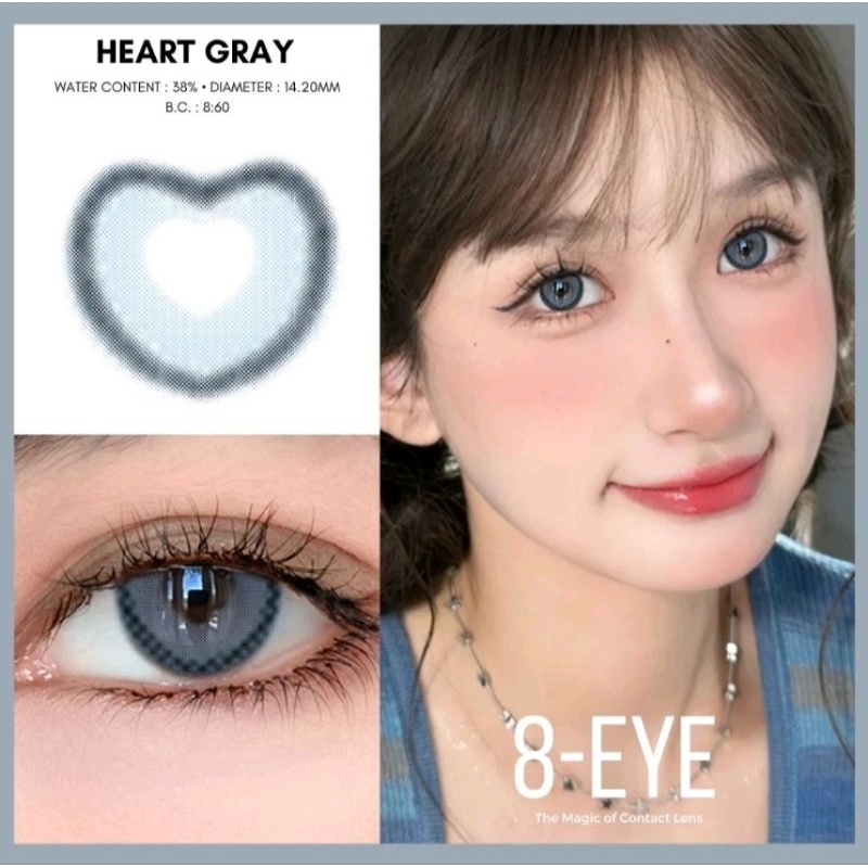 Jual SOFTLENS HEART GREY / BROWN ( ABU-ABU / COKELAT ) | Shopee Indonesia