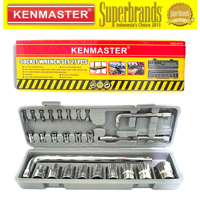 Jual KENMASTER Kunci Sok Set 27 Pcs Kunci Shock Sock Motor Socket ...