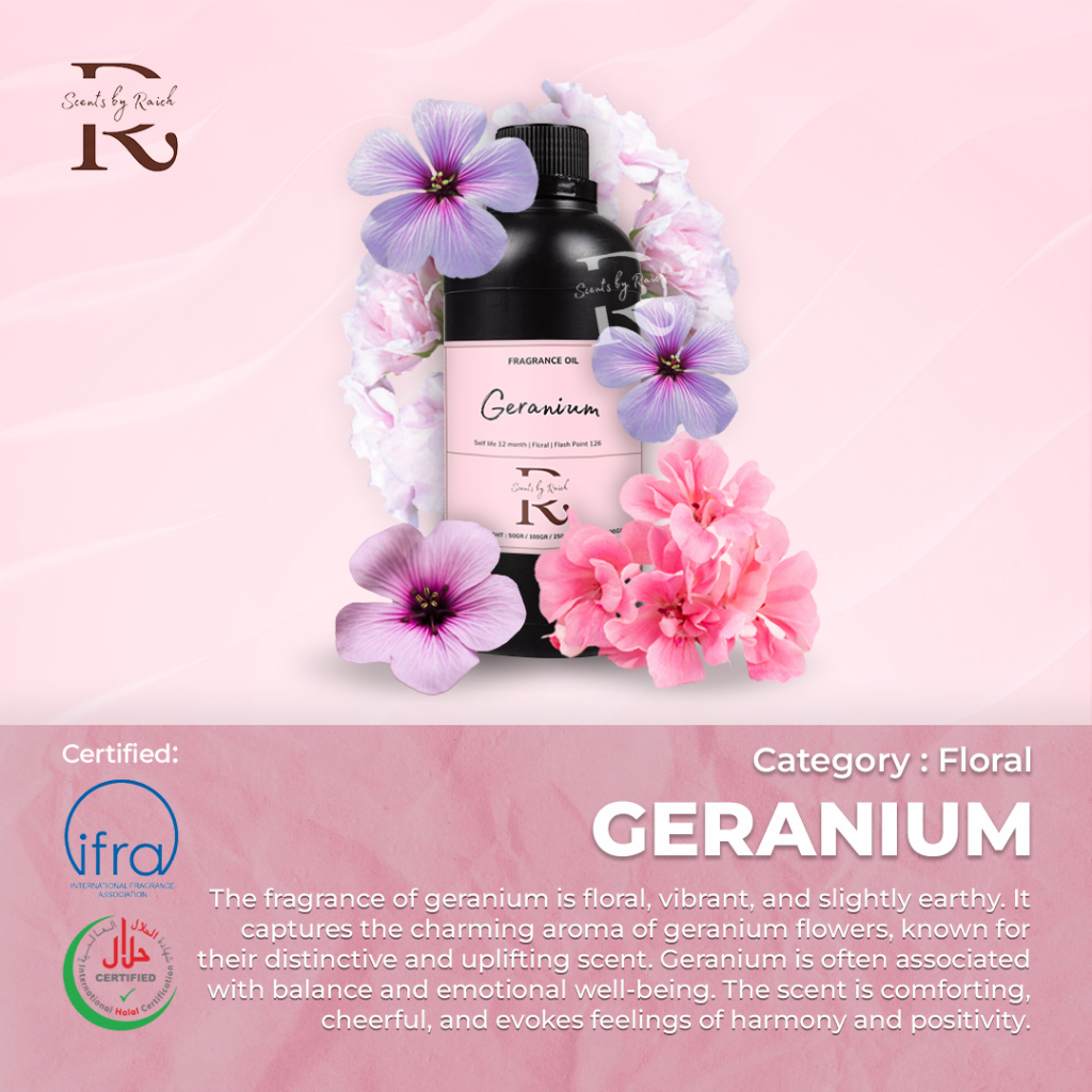 Jual PREMIUM 50gr Geranium Fragrance Oil Minyak Aroma Parfume Candle ...
