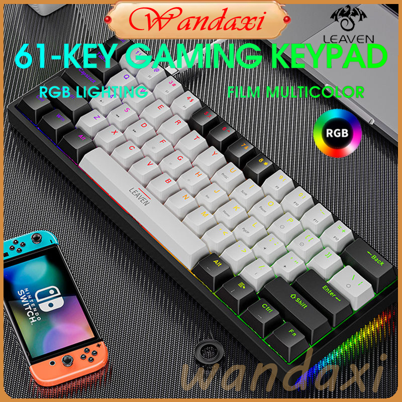 Jual ⚡100% Ori/Garansi⚡LEAVEN K620 mechanical keyboard tkl rgb murah ...