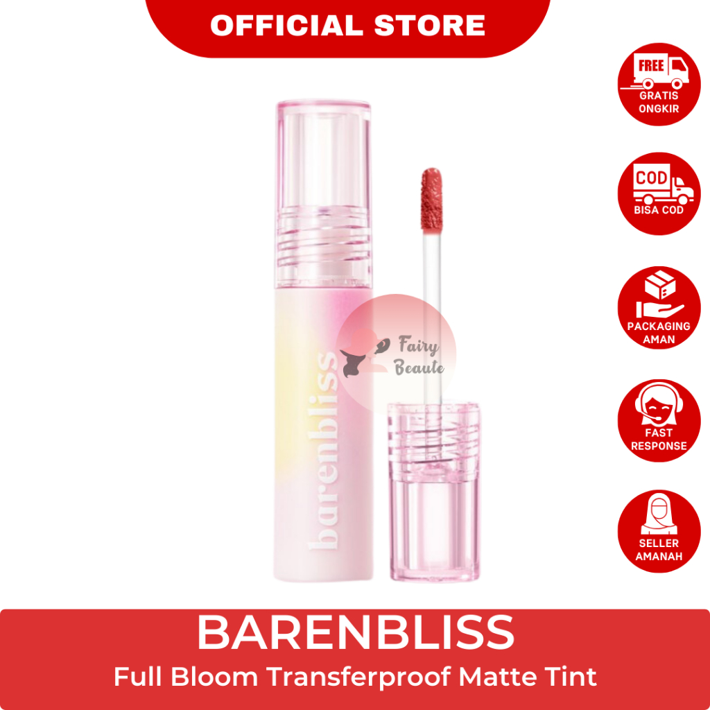 Jual BNB barenbliss Korean Bloomatte Full Bloom Transferproof Matte Tint LONGLAST 12H ...