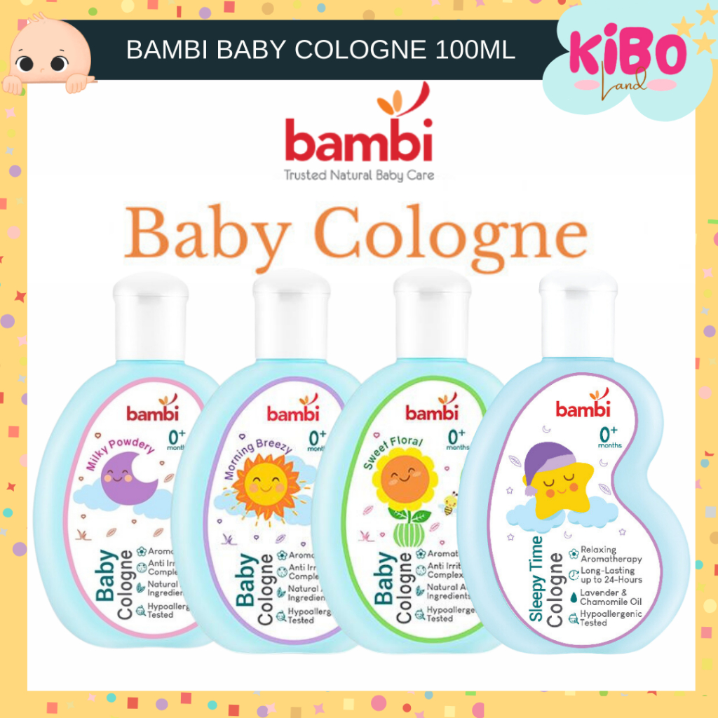Jual Bambi Baby Cologne 100ml Milky Powder/Morning Breezy/Sweet Floral ...