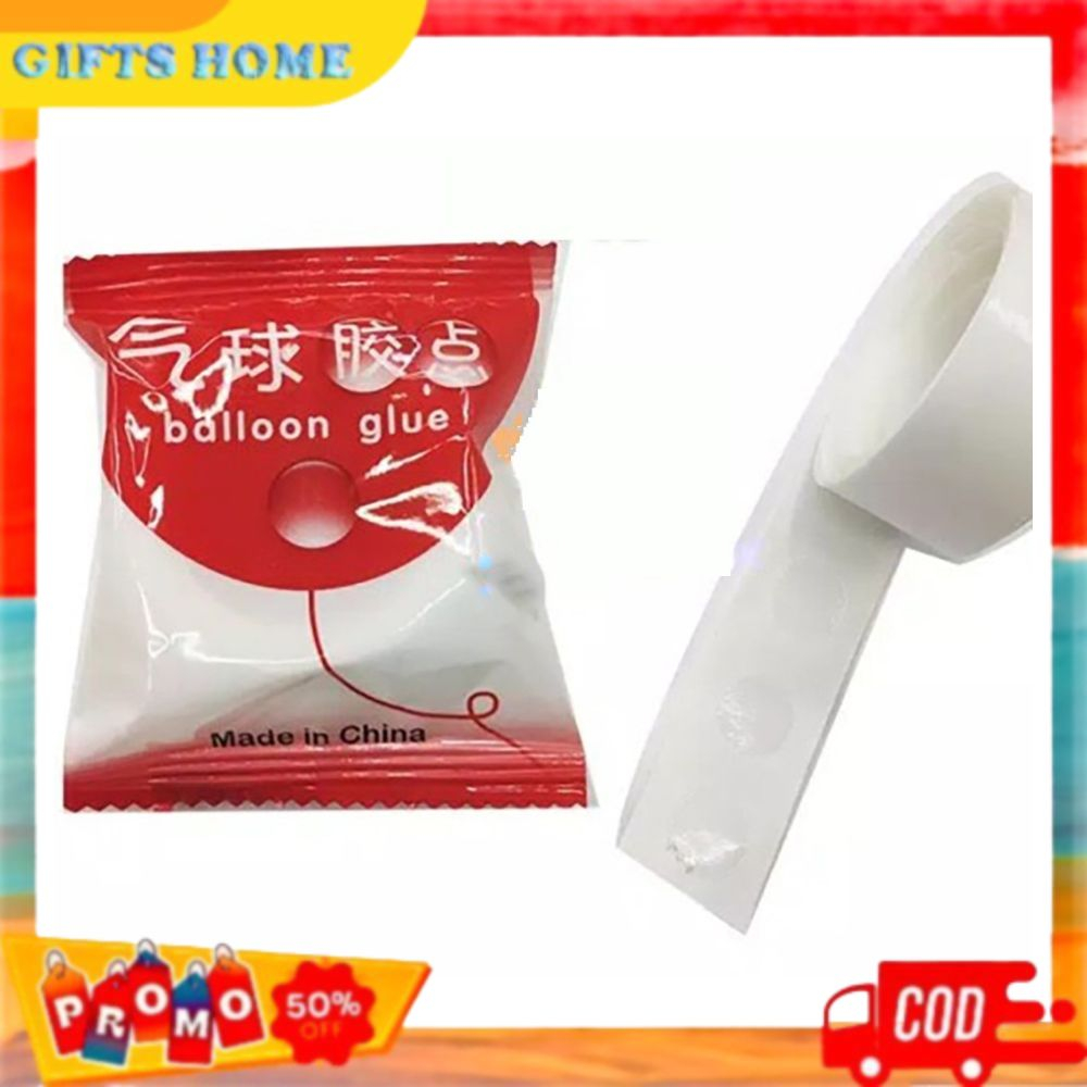 Jual Lem balon/ perekat balon glue dot 1 roll isi 100 | Shopee Indonesia