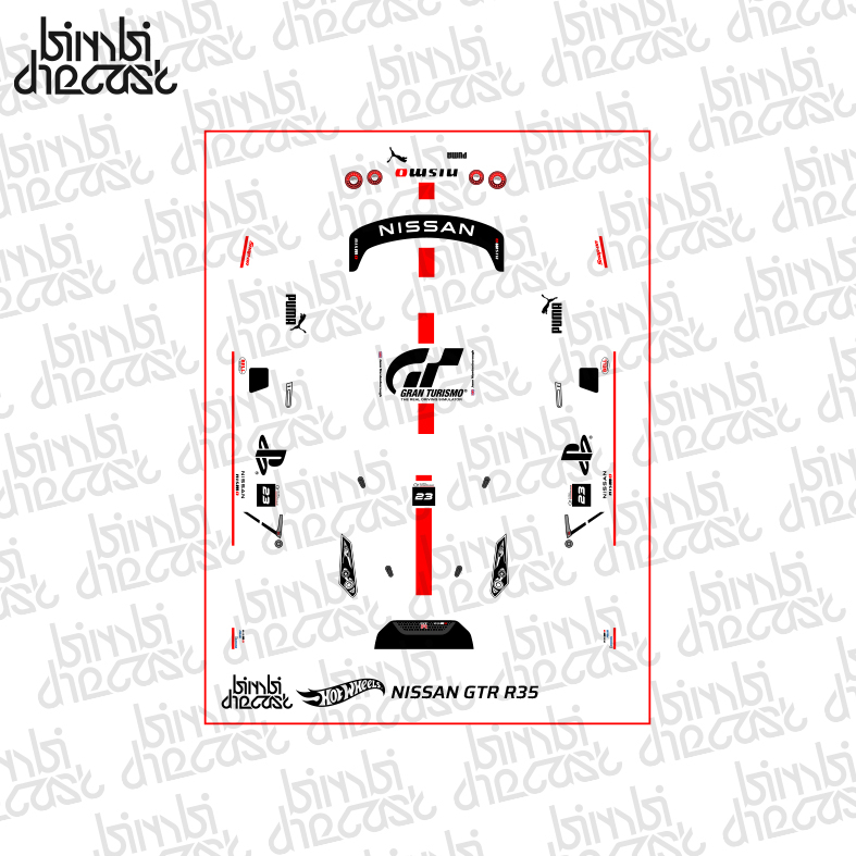 Jual Decal Hotwheels Nissan GTR R35 Gran Turismo Jann Mardenborough ...