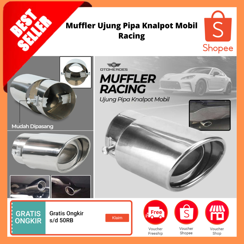 Jual Muffler Ujung Pipa Knalpot Mobil Racing / Pipa Knalpot Bundar ...