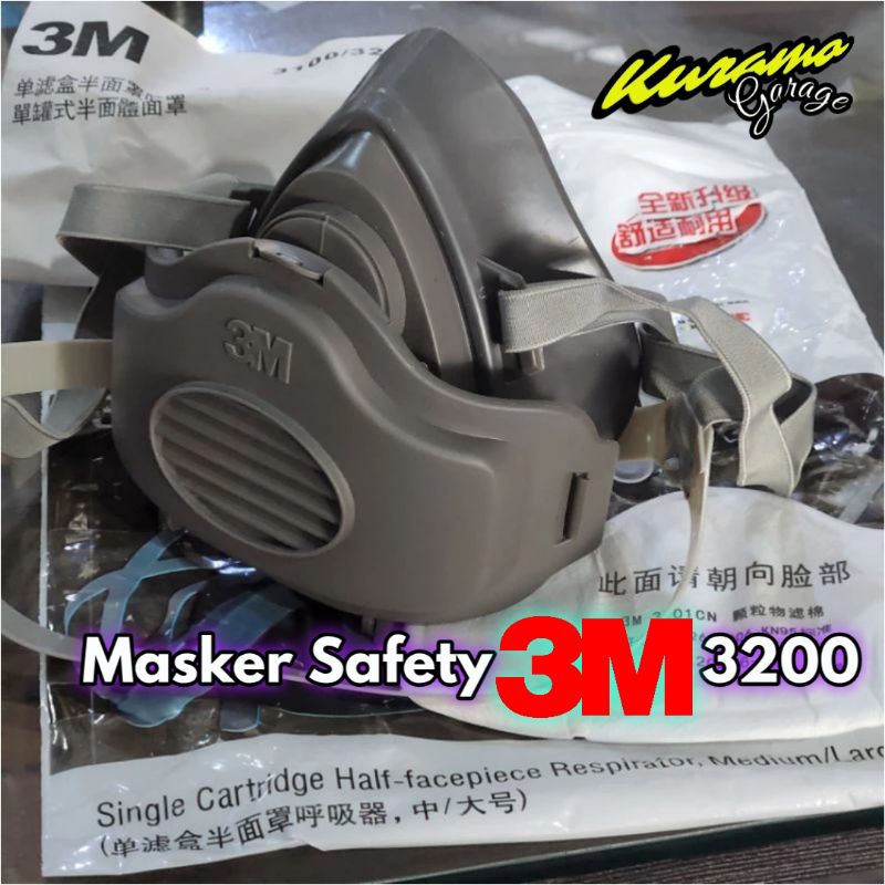 Jual Masker Safety 3M 3200 Set Half Face Mask Gas Respirator Filter Pelindung Asap Dan Debu Mask ...