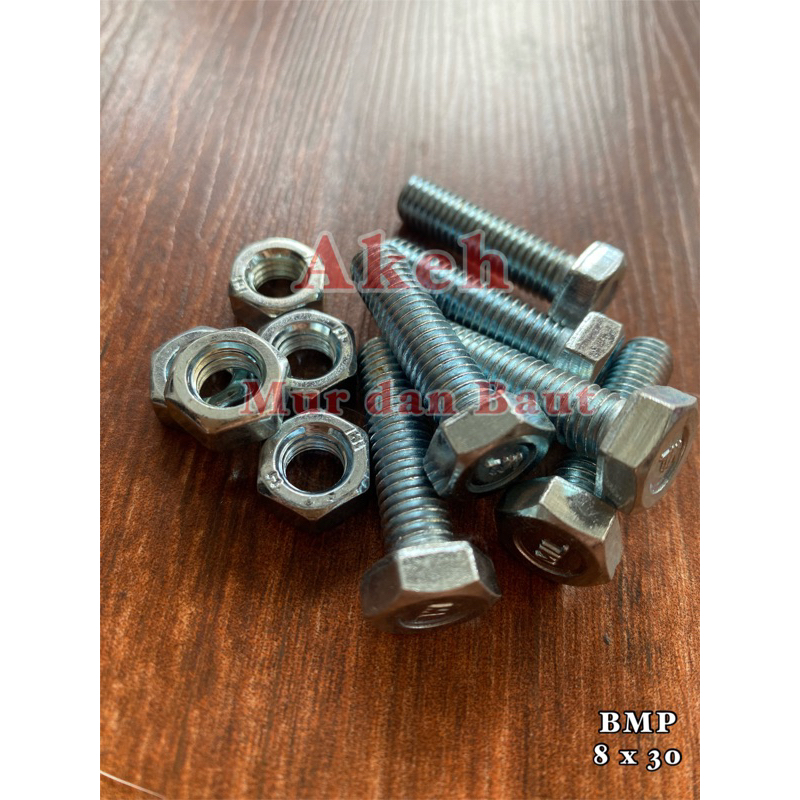 Jual Mur Baut Hex M8 / BMP M8 Galvanis / BMP M8 Murah | Shopee Indonesia