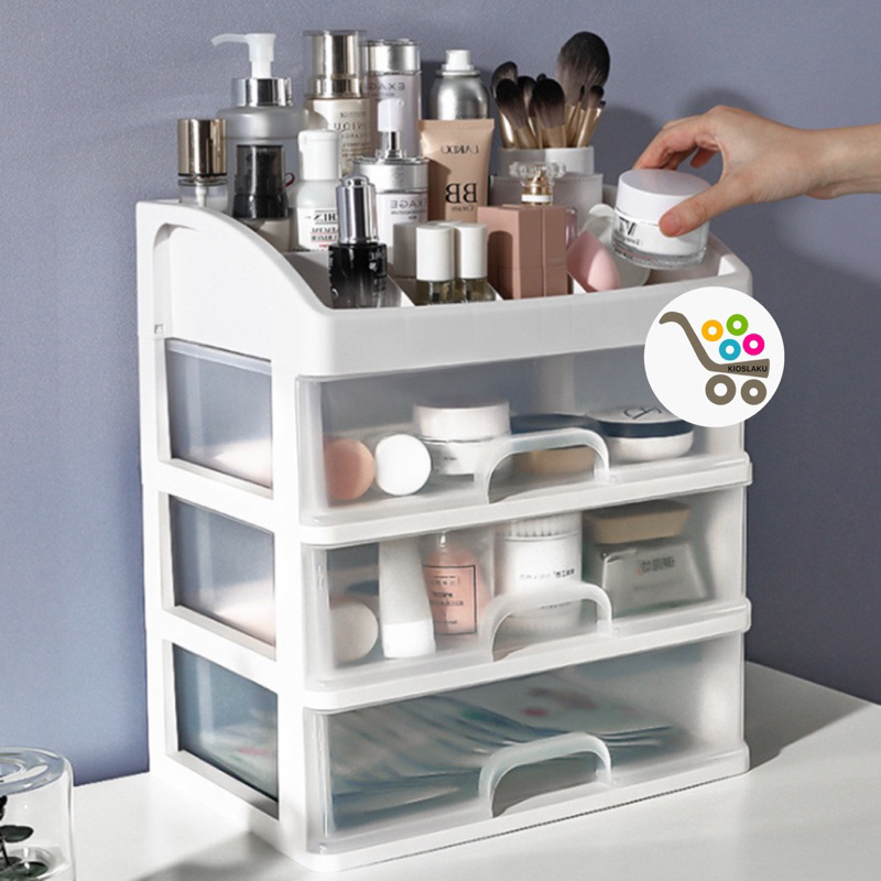 Jual Rak Kosmetik 3 Laci Susun / Tempat Make Up Multifungsi Storage ...