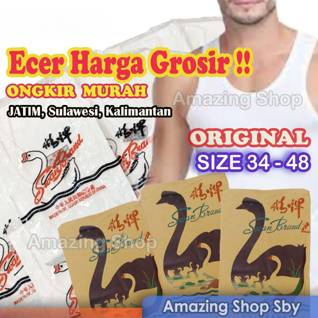 Jual Singlet Pria Swan Brand / Kaos Dalam Pria Swan Brand / Tanktop ...