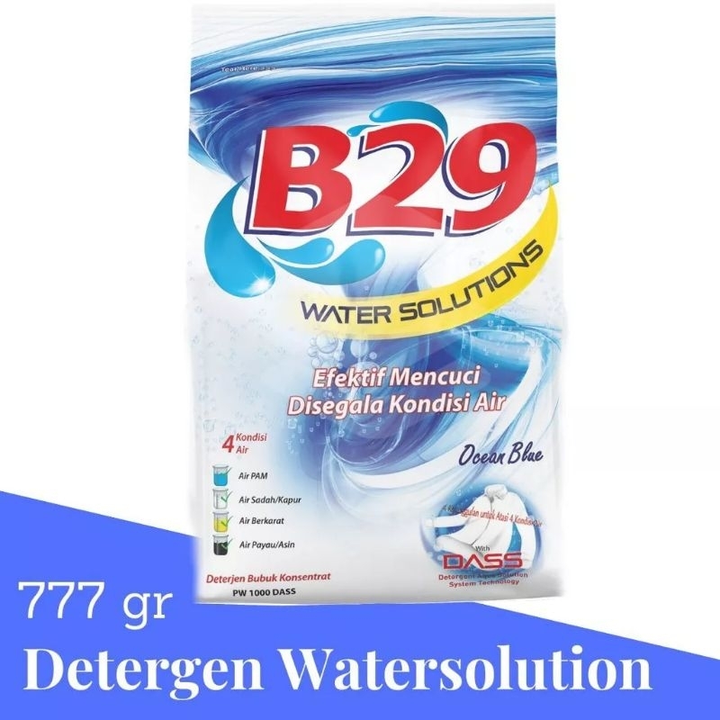 Jual B29 Detergen B29 Ocean Blue Detergent Powder Plus Softener[750 gr ...